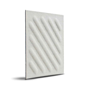 SQUARE RIFT 2 3D Acoustic Felt Wall Panels - CREAM | DecorMania UK