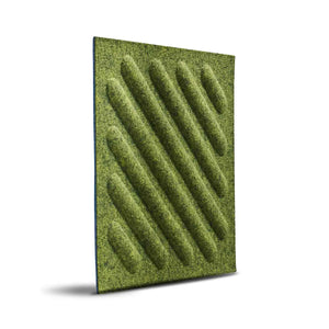 SQUARE RIFT 2 3D Acoustic Felt Wall Panels - OLIVE | DecorMania UK